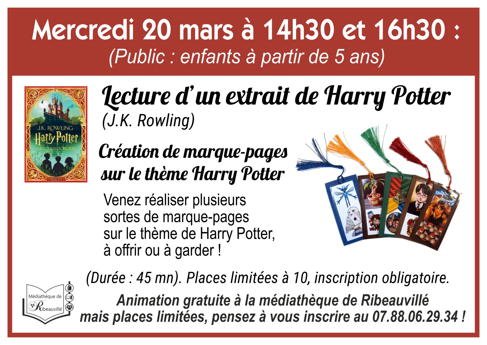 LECTURE ET ATELIER "Marque-pages"